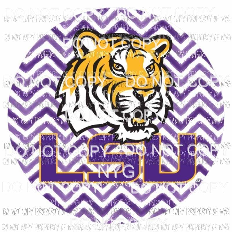 martodesigns - LSU Tigers chevron circle Sublimation