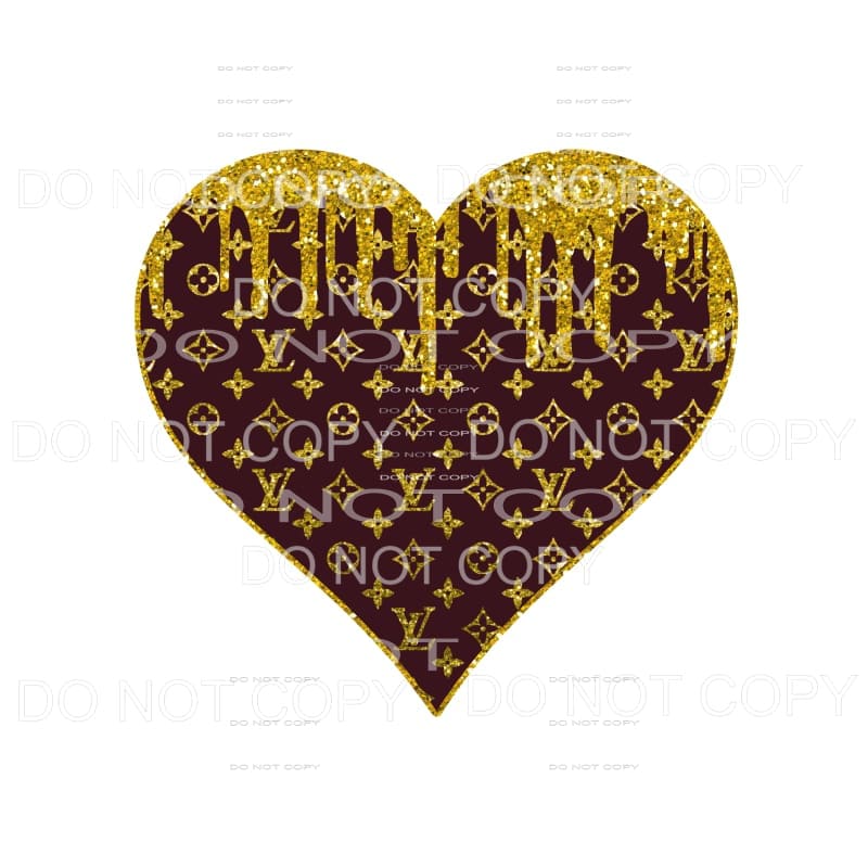 martodesigns - LV Louis Vuitton Paint Drip Heart #3