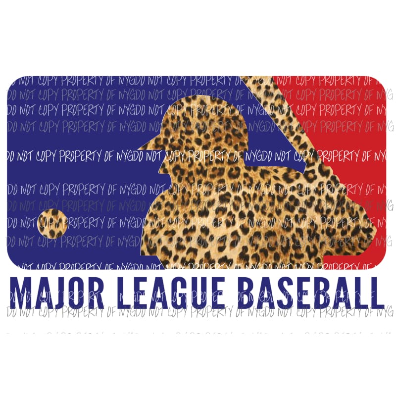 Major League Baseball logo leopard #2 Sublimation transfers – martodesigns