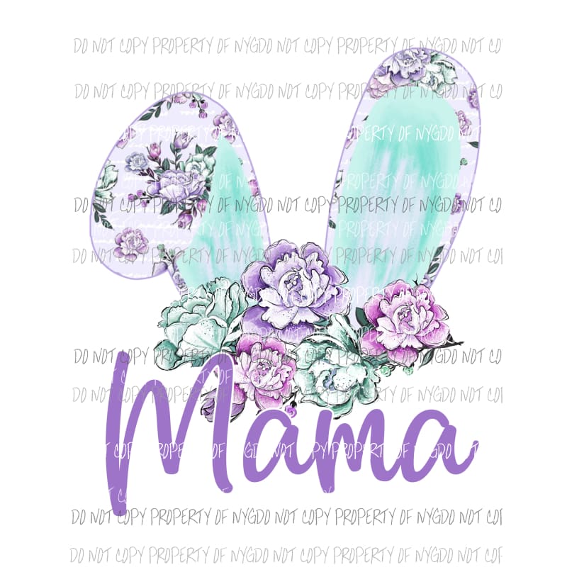 martodesigns - MaMa Floral Bunny Ears Sublimation transfers