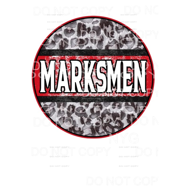 martodesigns - MARKSMEN Red circle Leopard Sublimation