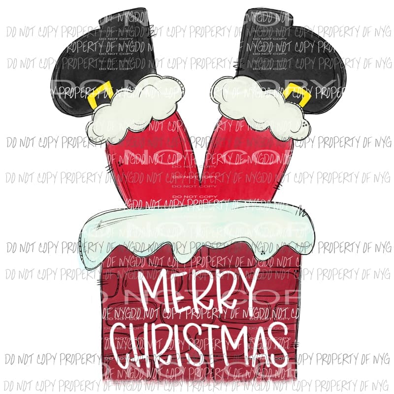 martodesigns - Merry Christmas Santa chimney black boots