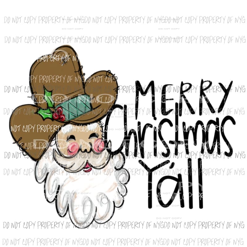 martodesigns - Merry Christmas Yall Country Santa