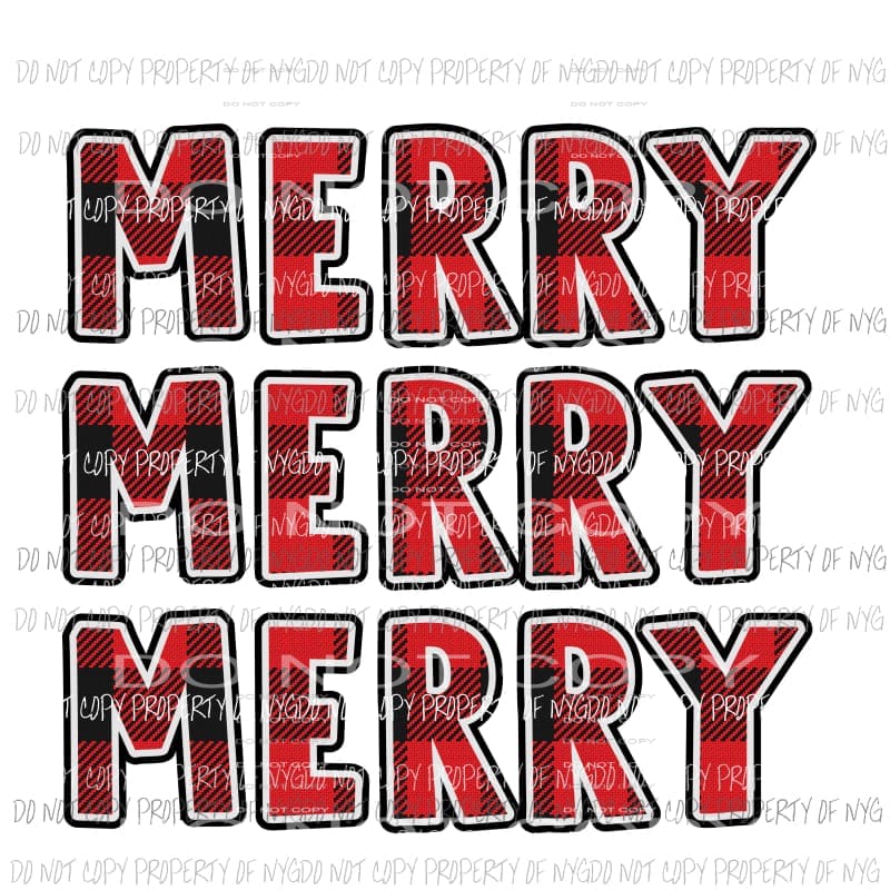 martodesigns - Merry Merry Merry Red Buffalo Plaid