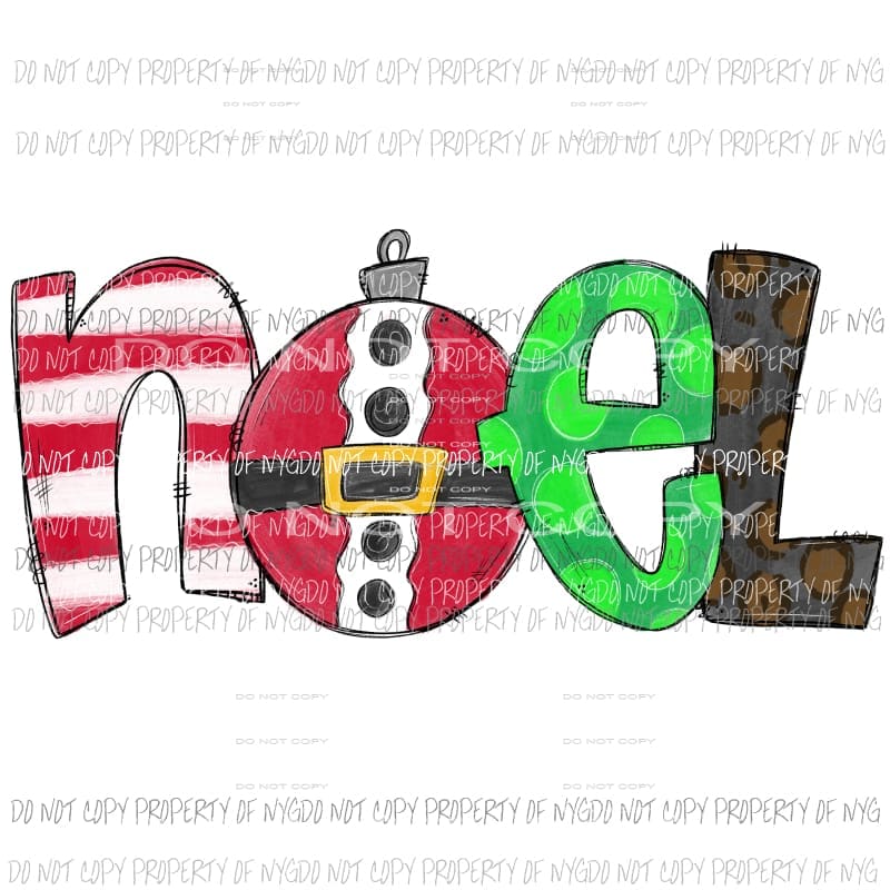 martodesigns - NOEL stacked letters multi prints # 1