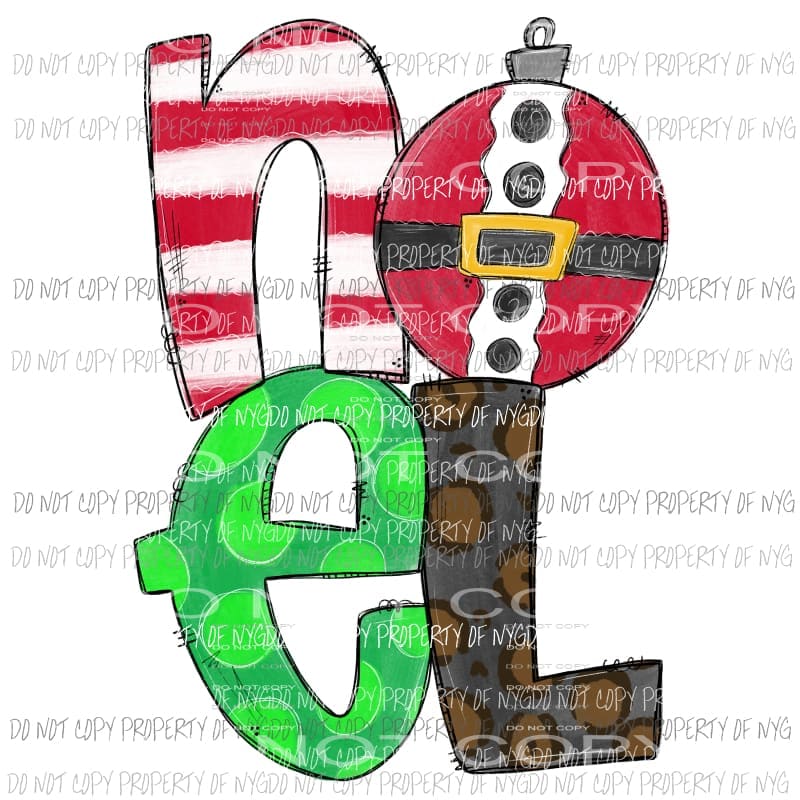 martodesigns - NOEL stacked letters multi prints # 2