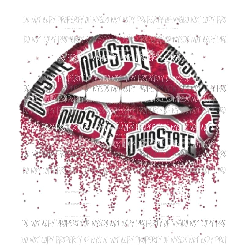 martodesigns - Ohio state lips Sublimation transfers