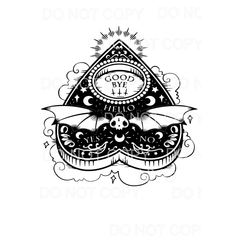 martodesigns - Ouija Board Goodbye Hello Yes No Horror