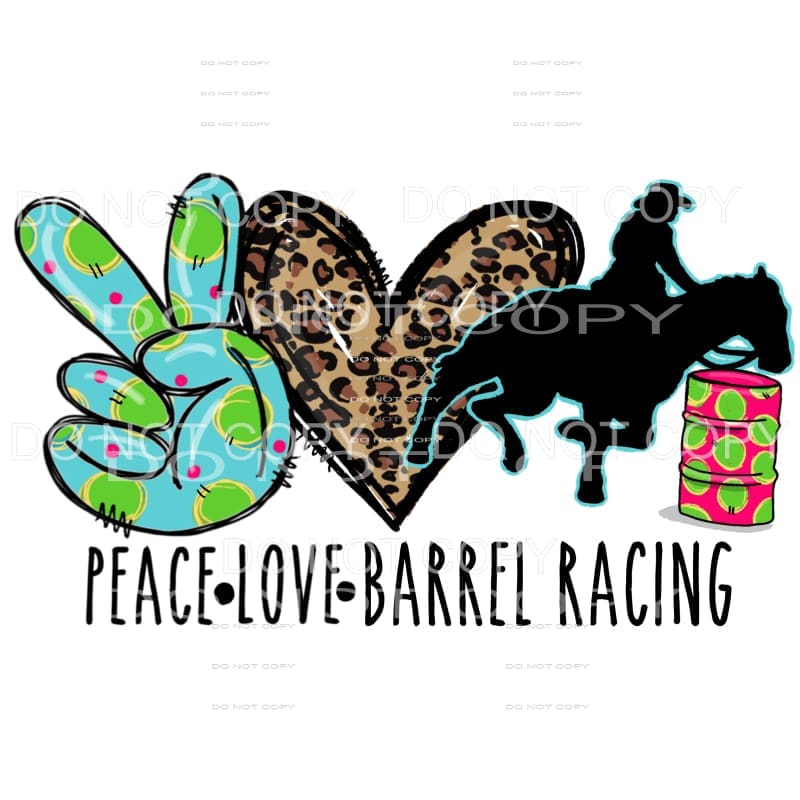 martodesigns - peace love barrel racing # 1 rodeo