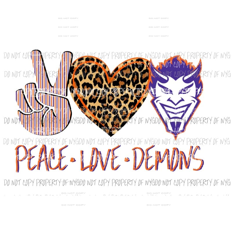 martodesigns - Peace love demons Sublimation transfers