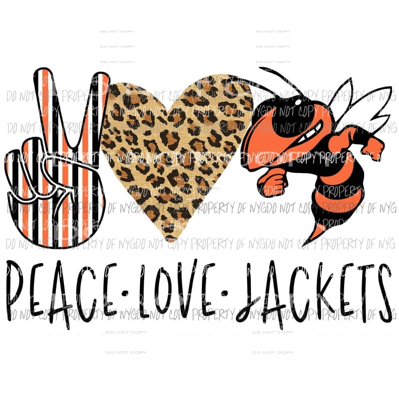 martodesigns - Peace Love Jackets orange black Sublimation