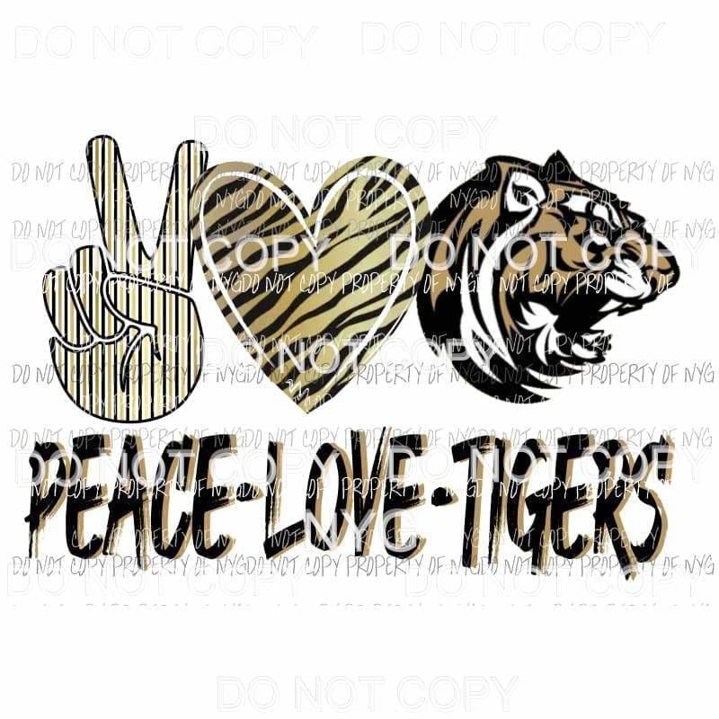 martodesigns - Peace Love Tigers Tiger Stripes black and