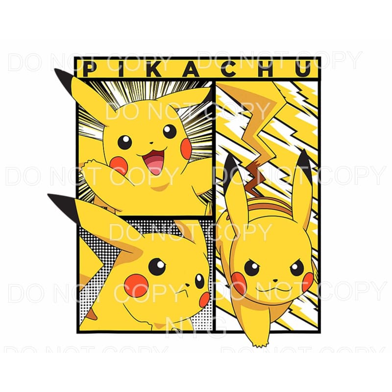 martodesigns - Pikachu Pokemon Sublimation transfers