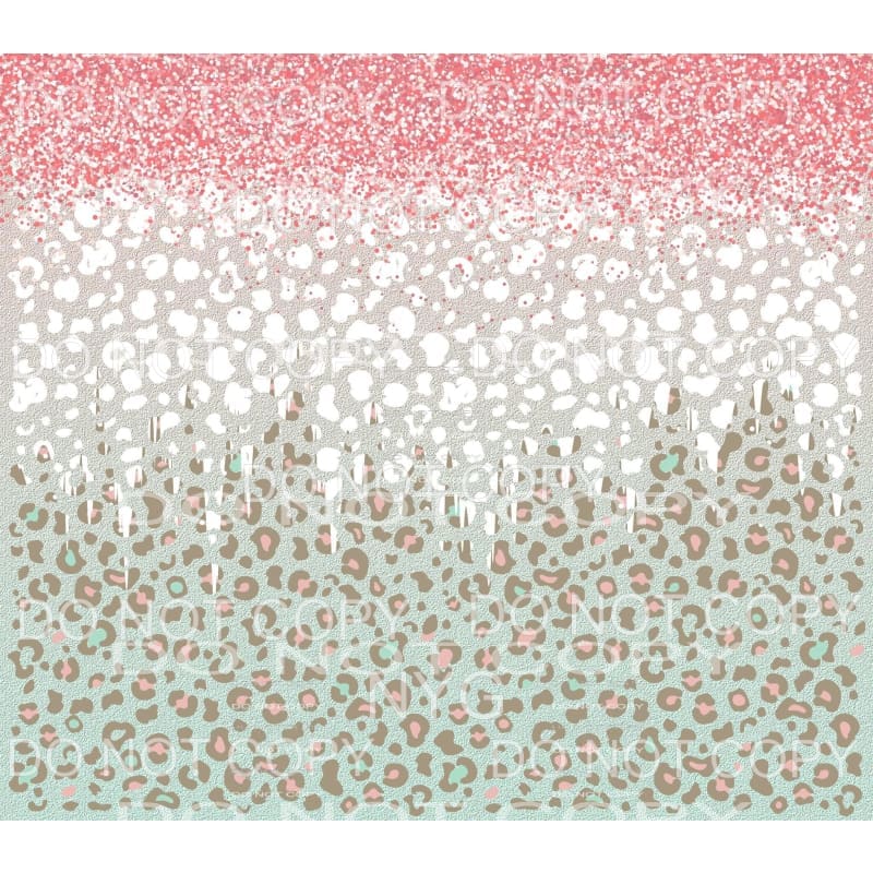 martodesigns - Pink Glitter Leopard Ombre Backround Sheet