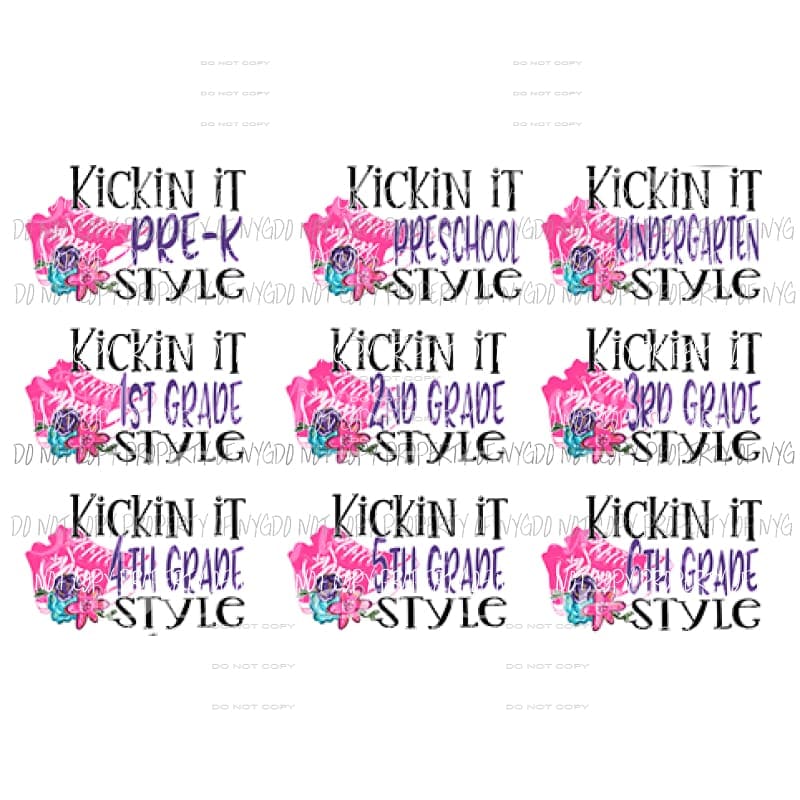 martodesigns - Pre k - 5th Grade Kickin it Girls Sublimation
