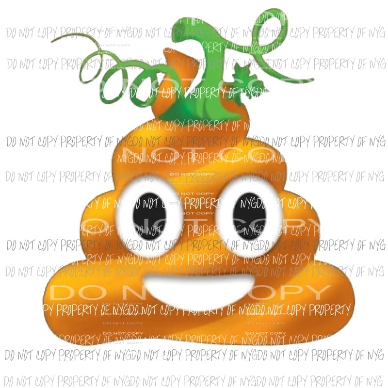 martodesigns - Pumpkin poop emoji Sublimation transfers