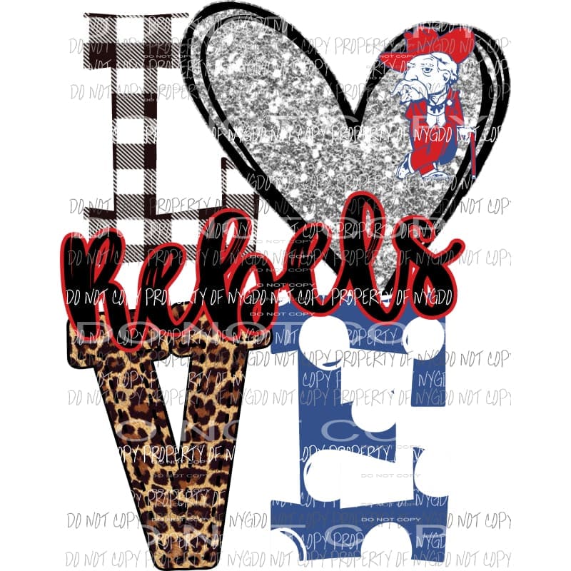 martodesigns - Rebels man red blue and silver heart love