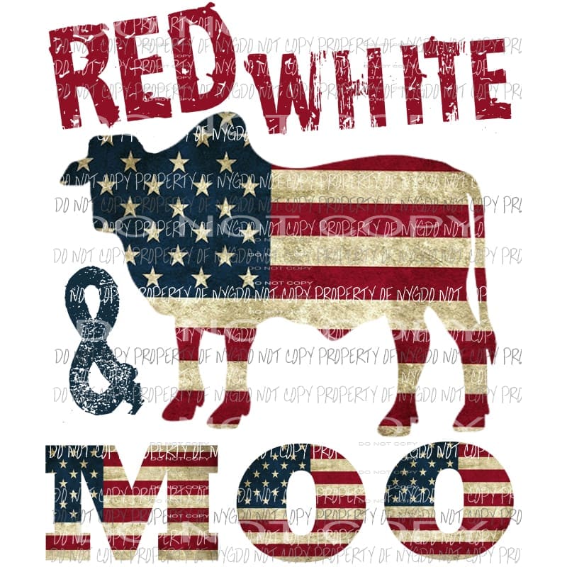 martodesigns - Red white and moo Sublimation transfers
