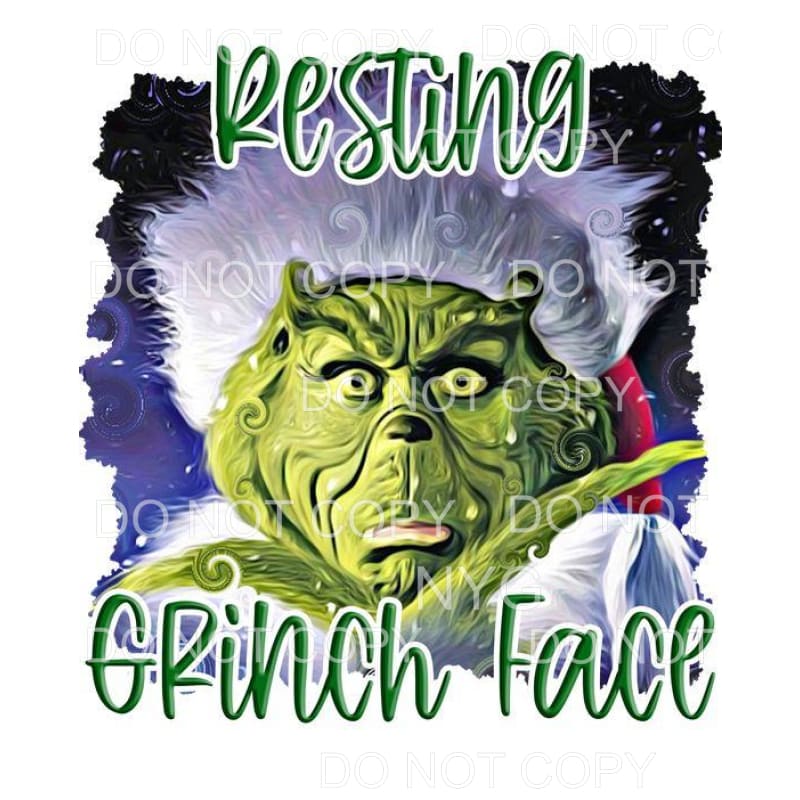 martodesigns - Resting Grinch Face #5 Sublimation transfers