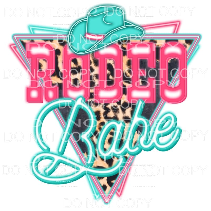 martodesigns - Rodeo Babe Neon Teal Pink Leopard Sublimation
