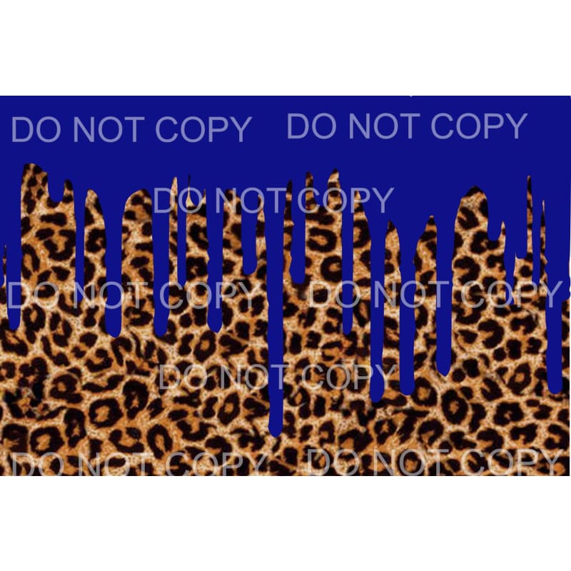 martodesigns - Royal Blue Drip Leopard Sheet Sublimation