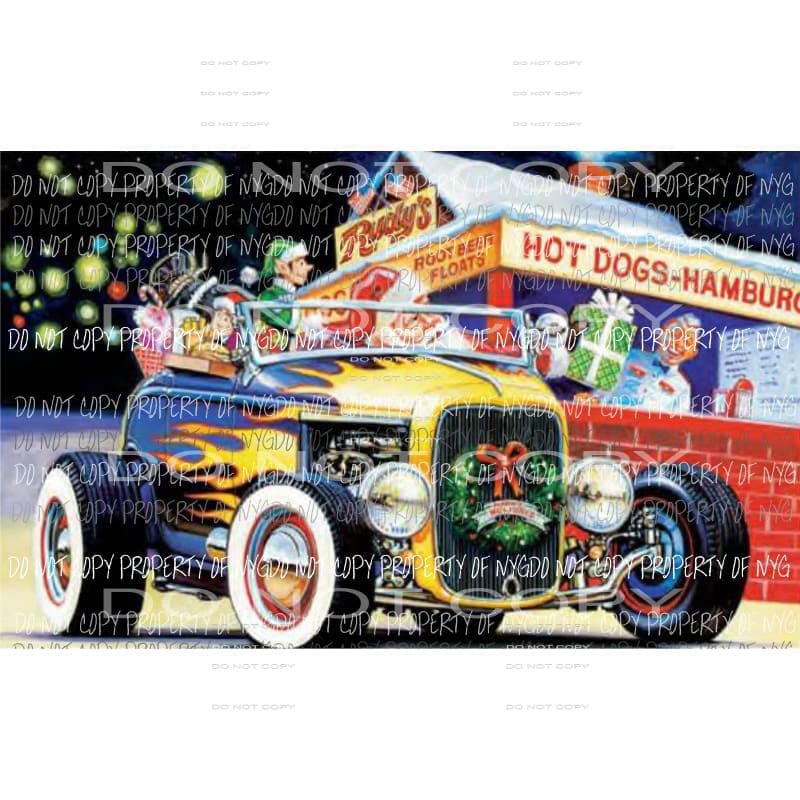 martodesigns - Santa Hot rod # 2 Sublimation transfers