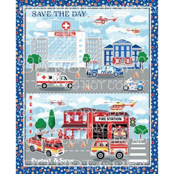 martodesigns - Save The Day Protect And Serve Police Fire