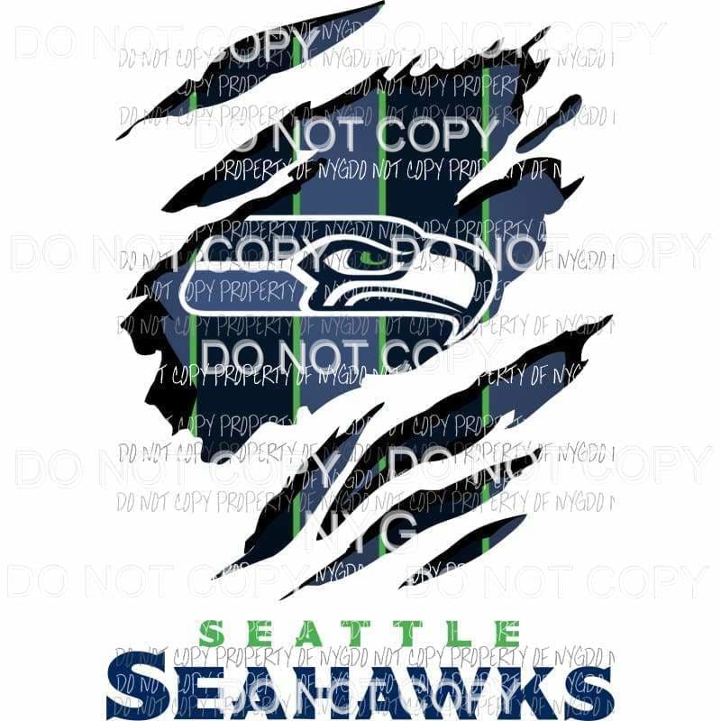 martodesigns - Seattle Seahawks ripped design Sublimation