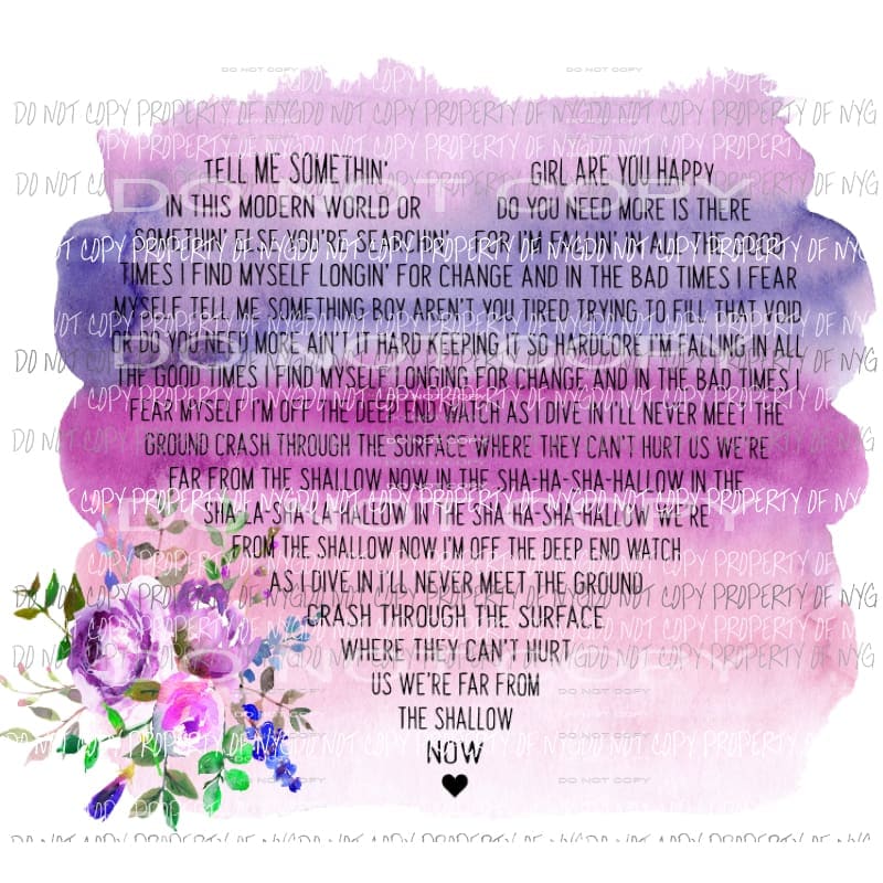 martodesigns - Shallow Song Sublimation transfers