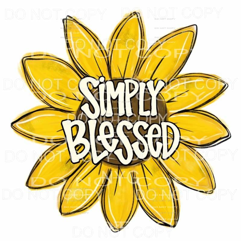 martodesigns - Simply Blessed Large Sunflower Sublimation
