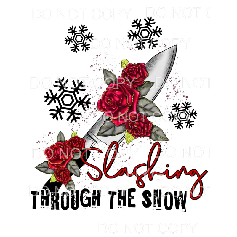 martodesigns - Slashing Through The Snow Knife Red Roses