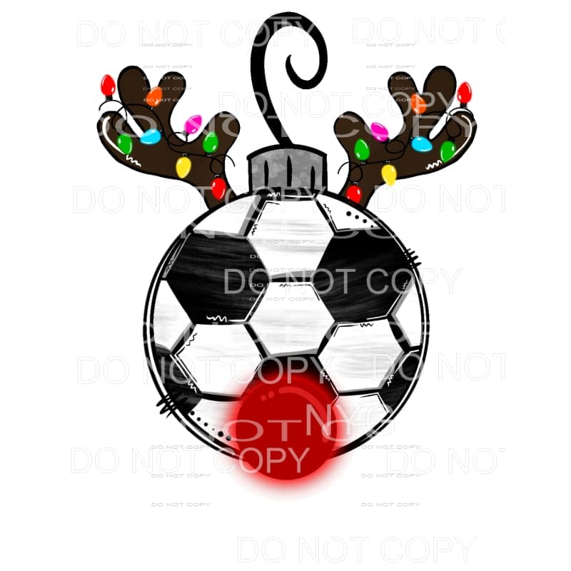 martodesigns - Soccer Rudolph Reindeer Ornament Christmas