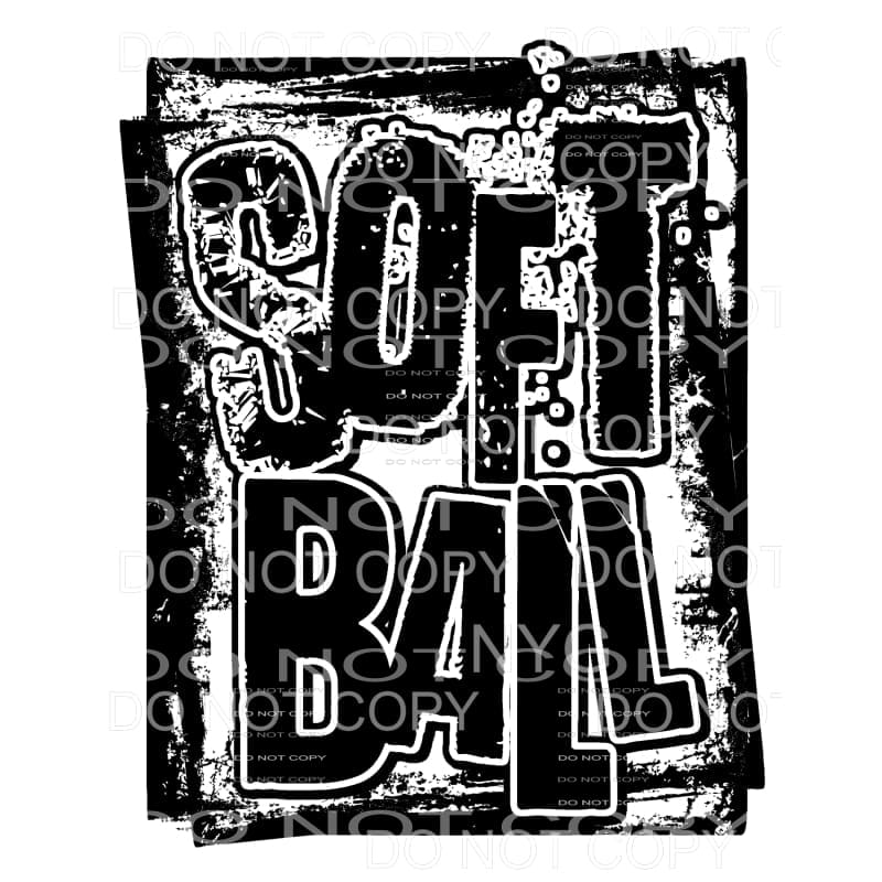 martodesigns - Softball Distressed Double Framed Sublimation