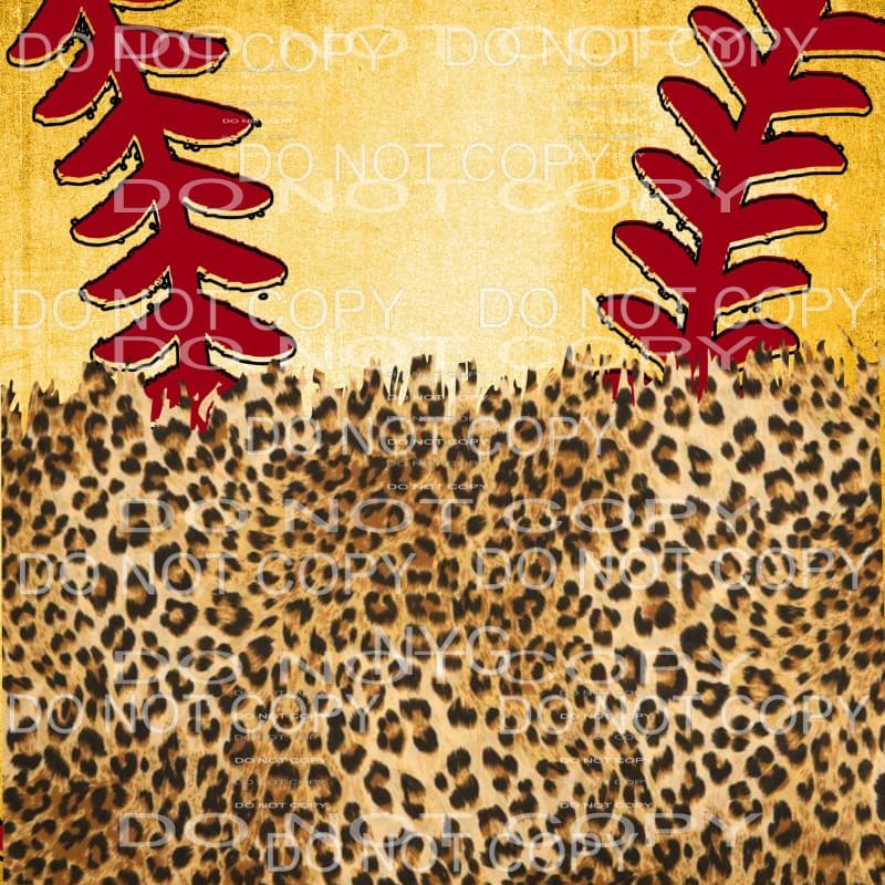 martodesigns - Softball Leopard Background Sheet Sublimation
