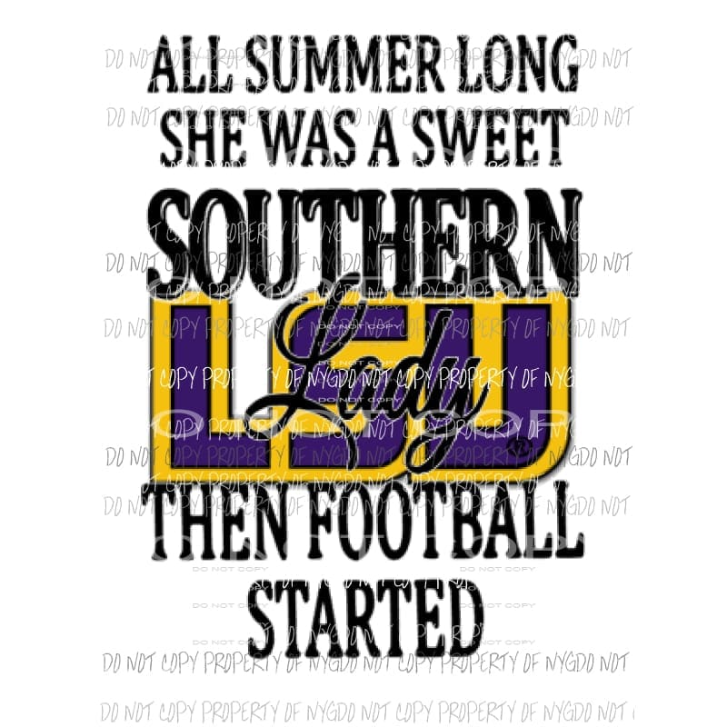 martodesigns - Southern Lady LSU 2 Football Sublimation