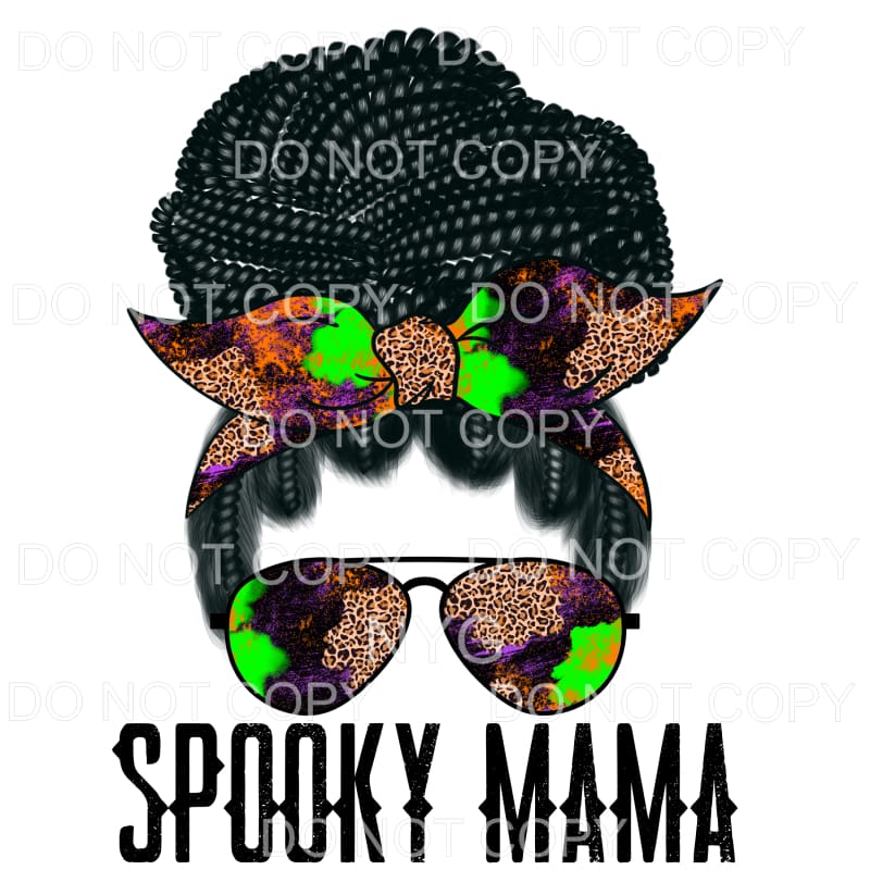 martodesigns - Spooky Mama Braids Leopard Purple Orange