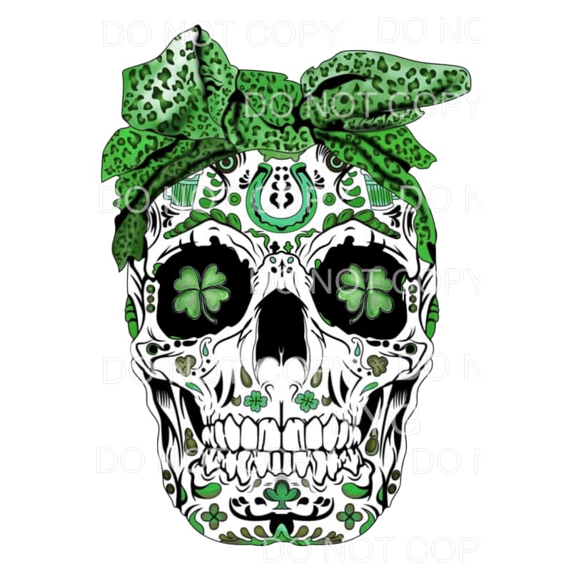 martodesigns - sugar skull shamrock # 8524 Sublimation