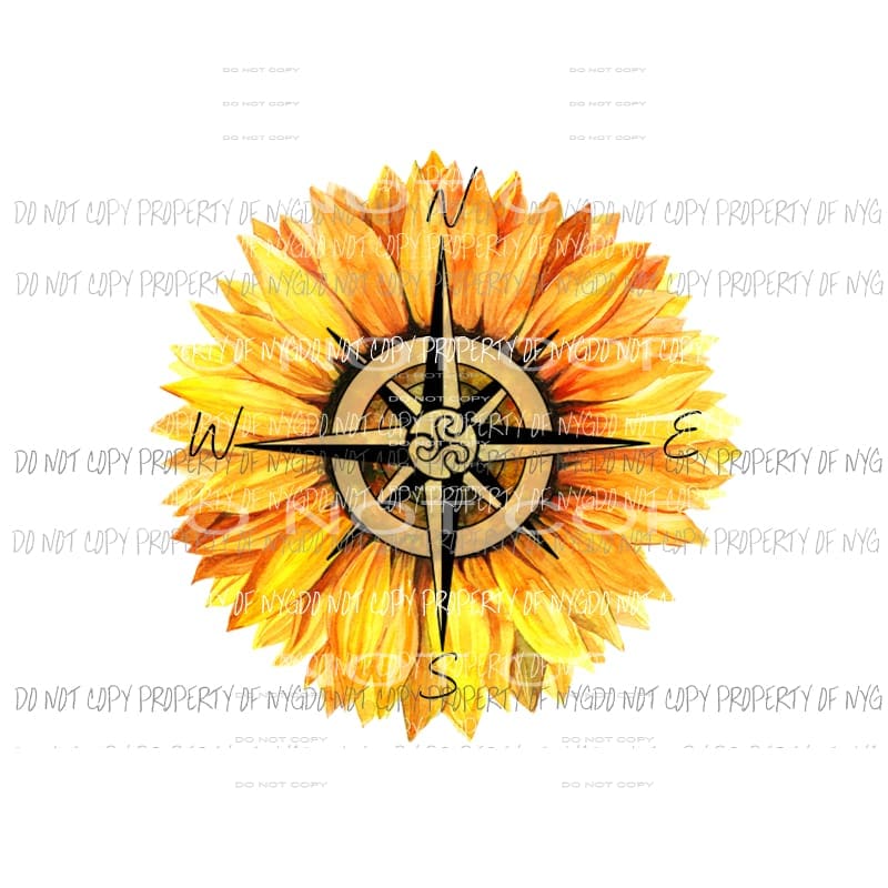 martodesigns - Sunflower Compass Sublimation transfers