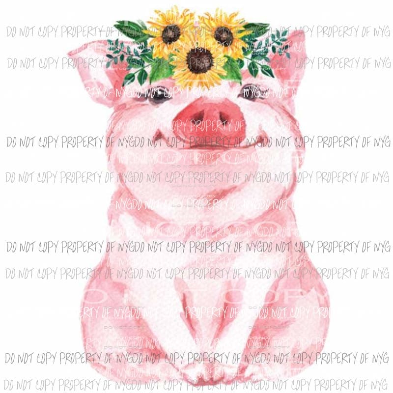 martodesigns - Sunflower Pig Sublimation transfers