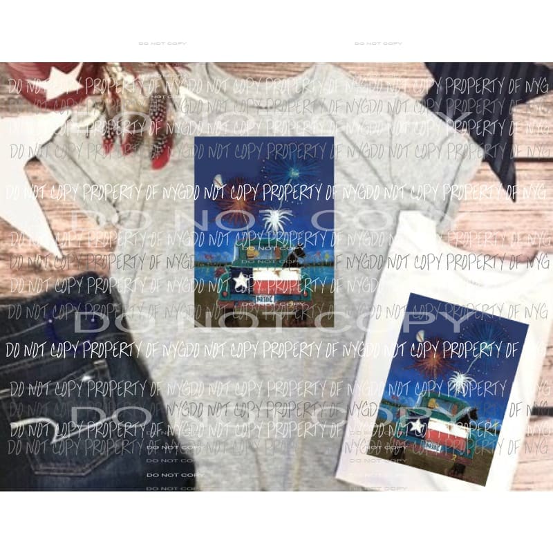 martodesigns - Texas truck fireworks Sublimation transfers