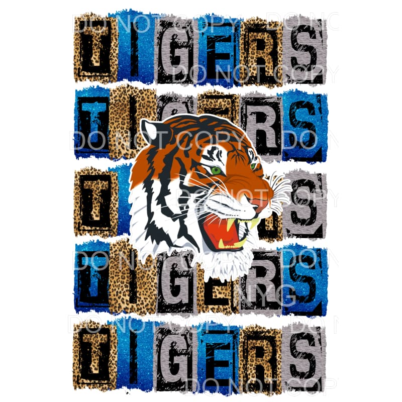 martodesigns - TIGERS BLUE GREY BLOCK # 249 Sublimation