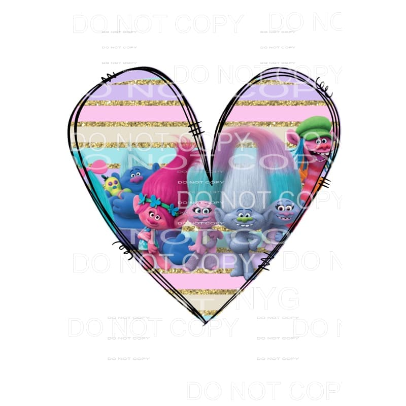 martodesigns - Trolls Heart Sublimation transfers