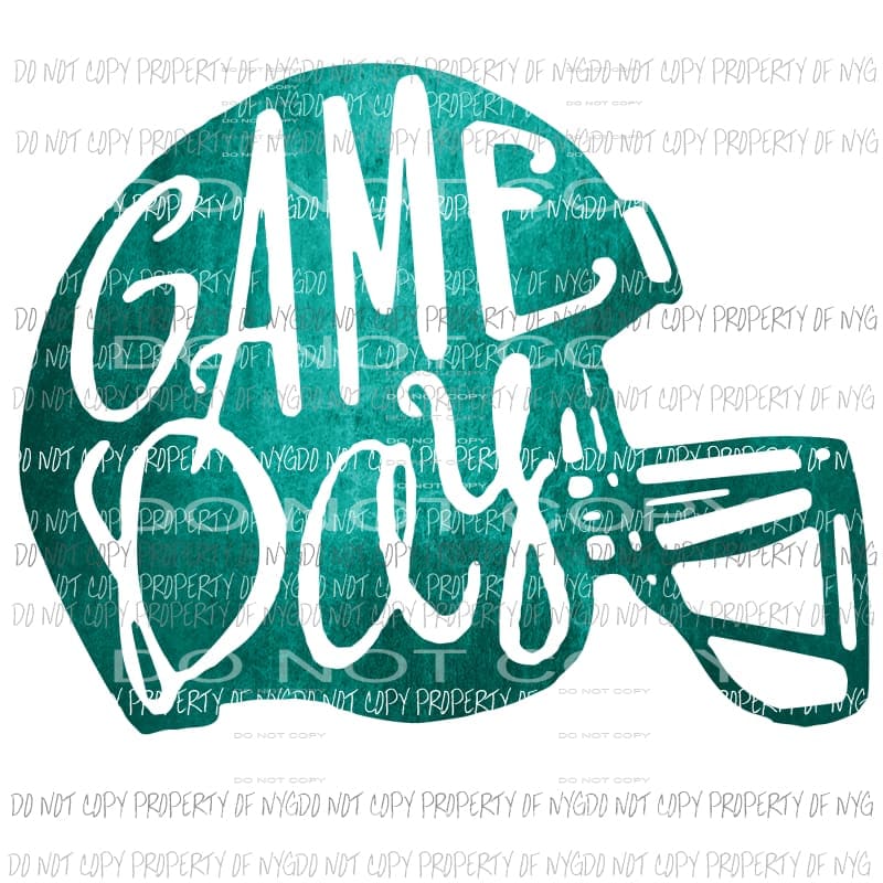 martodesigns - Turquoise Game Day football helmet