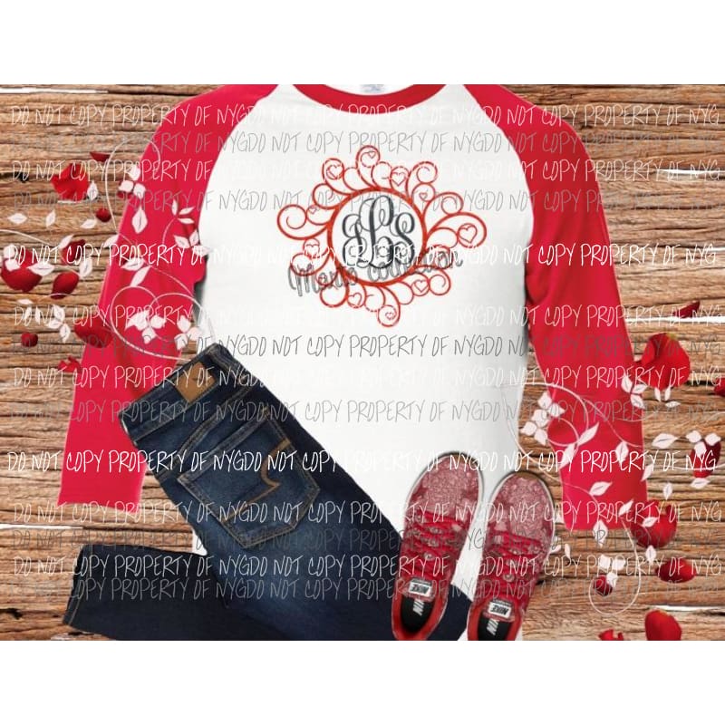 martodesigns - Valentine / Heart Monogram 3 sublimation
