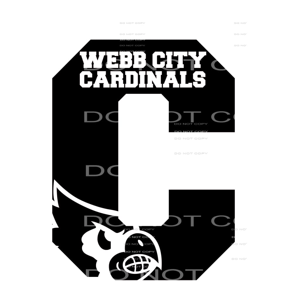 martodesigns - Webb City Cardinals Letter C Sublimation
