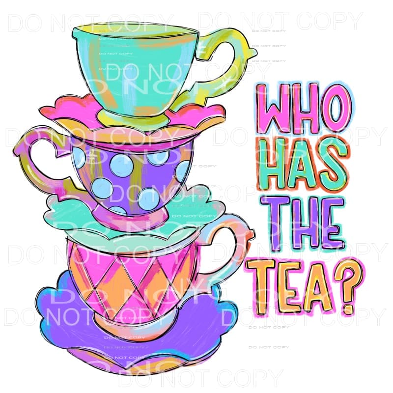 martodesigns - Who Has The Tea Funky Stacked Teacups