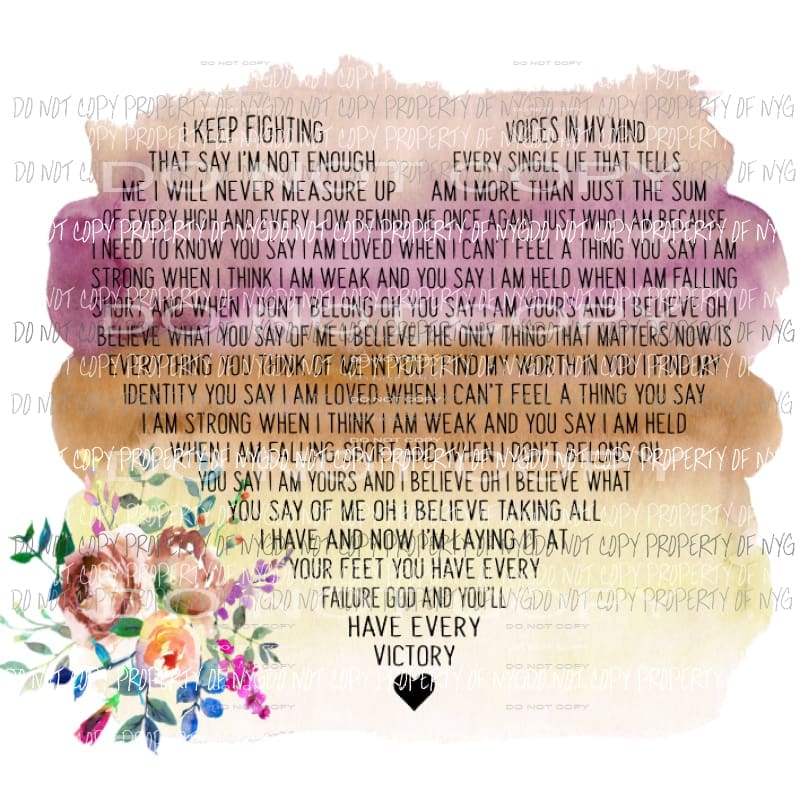 martodesigns - You Say Song Sublimation transfers