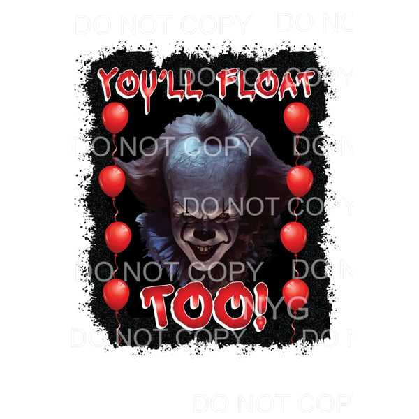 martodesigns - You’ll Float Too Pennywise IT Balloons Black